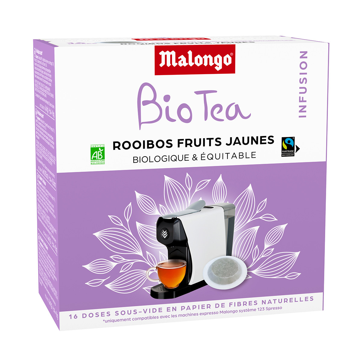 Rooibos fruits jaunes biologique en dosettes - Malongo