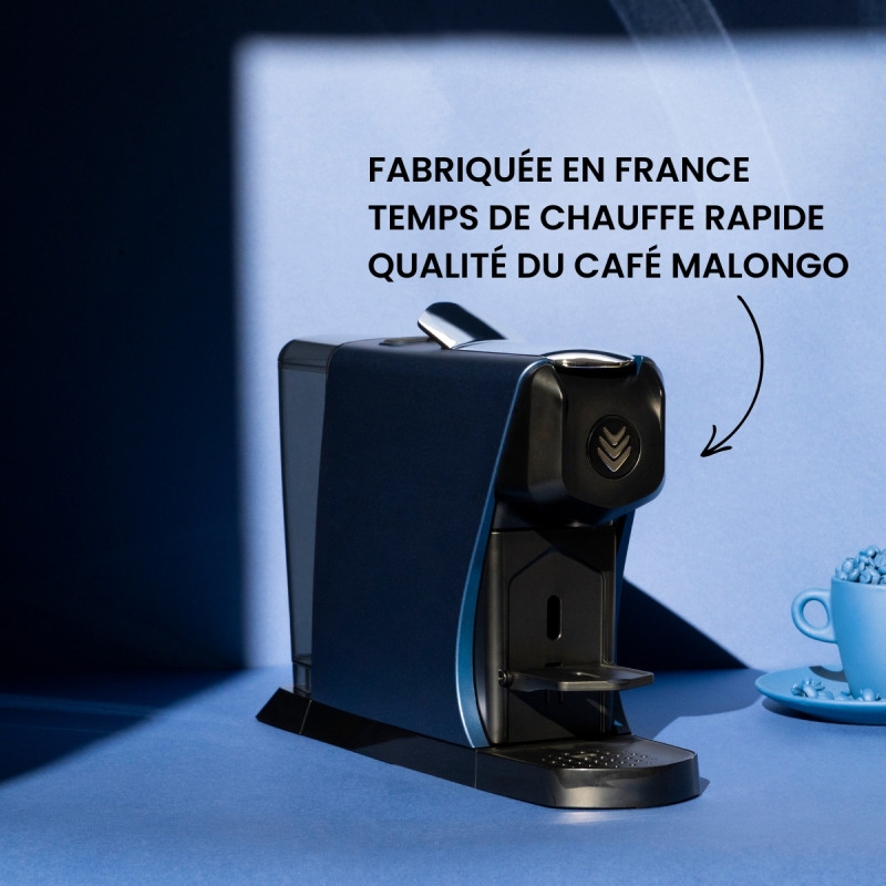 EOH machine à café dosette gamme nacré bleu nuit - Malongo