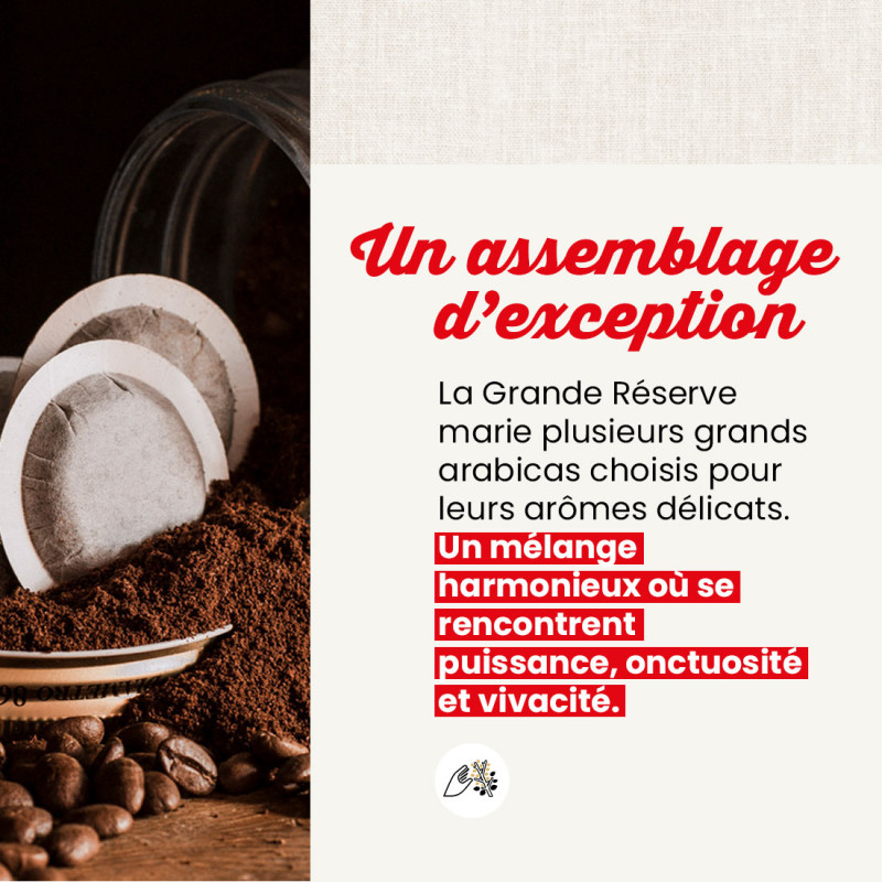 La Grande Réserve café en grano - Paquete de 1kg - Malongo