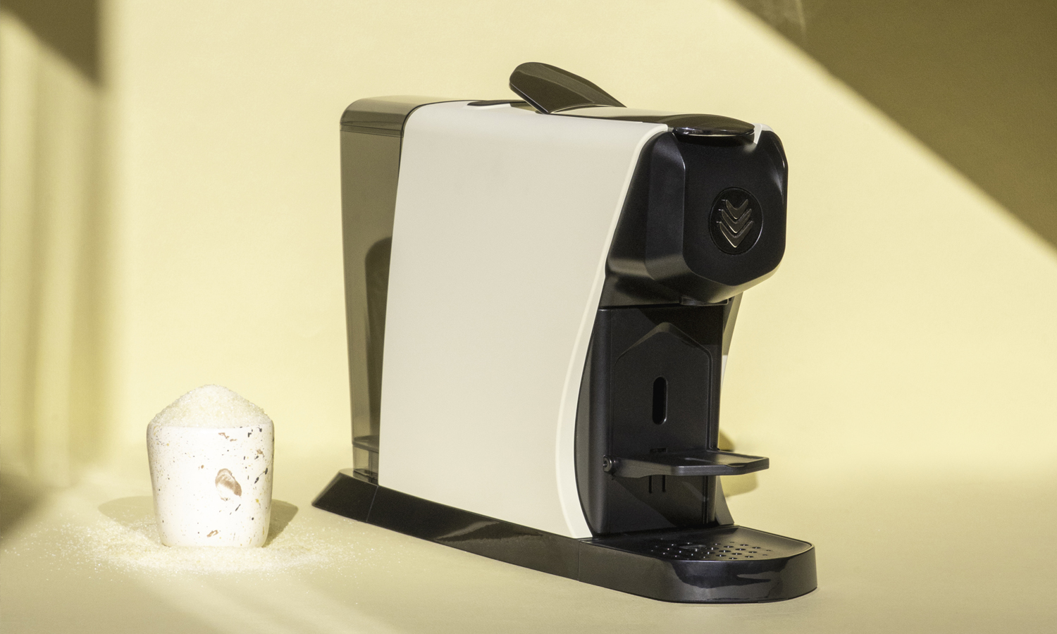 EOH machine à café dosette gamme pastel crème - Malongo